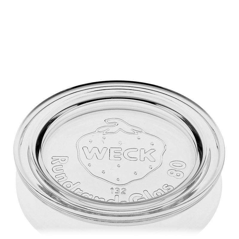WECK glass lid with round rim, for opening: RR80 | Best | Clear glass | Clear | 100034110