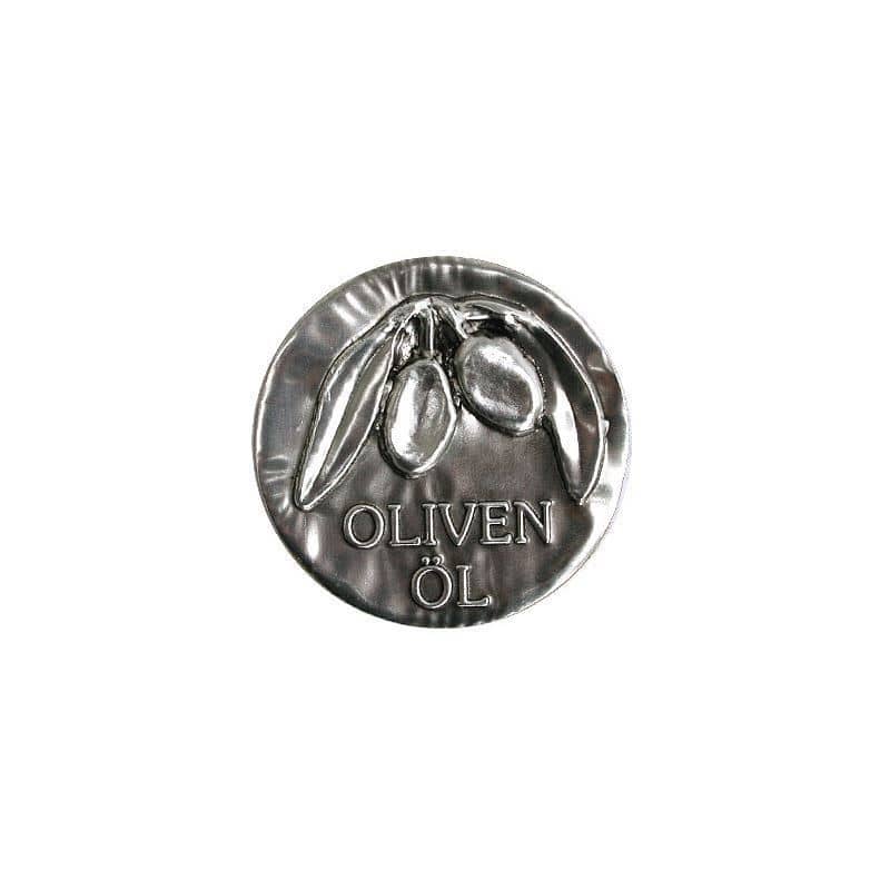Tin label 'Olive oil', metal, silver | Olive oil | Silver | 100017860